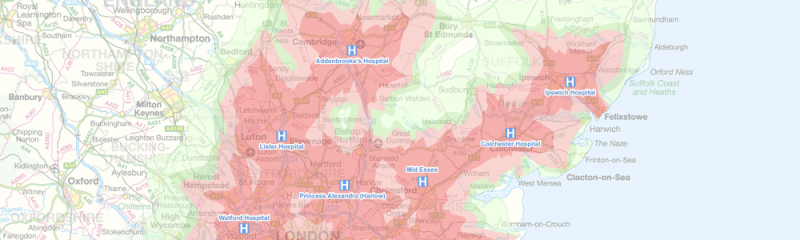 NHS Drive-time Analysis - GIS4BUSINESS